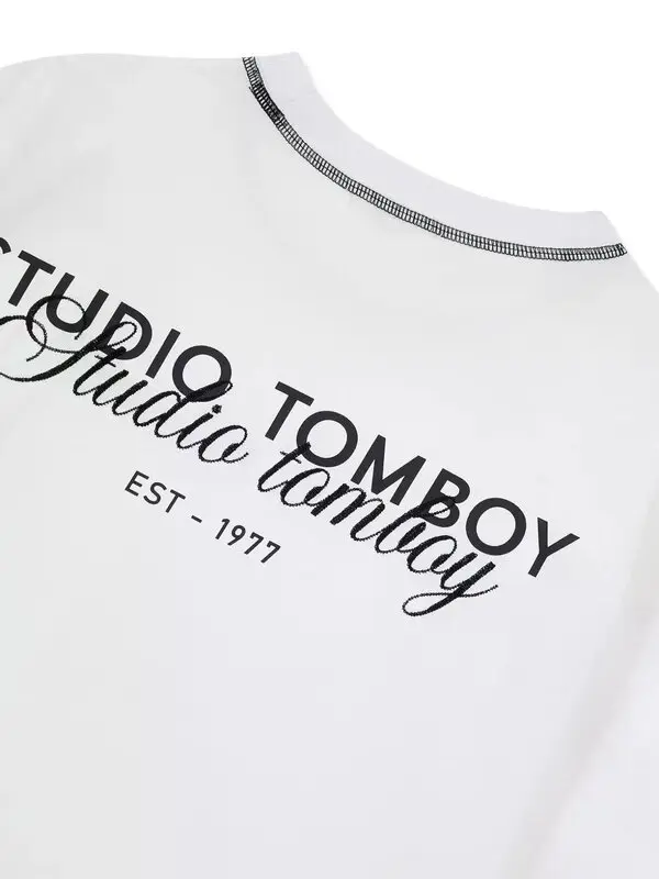 STUDIO TOMBOY Contrasting-trim T-shirt