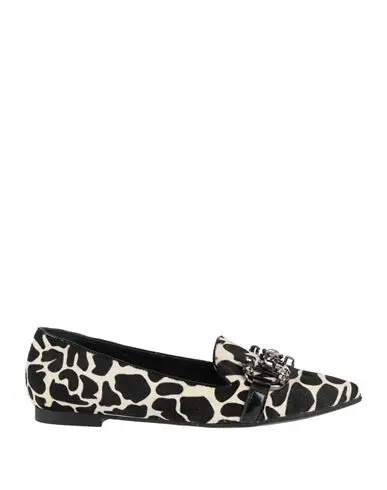 NILA & NILA Loafers With Animal Print And Crystal Detailing - Black