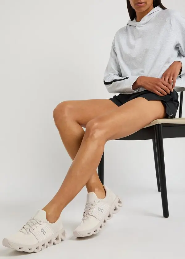 On Cloudswift X 4 Panelled Mesh-knit Sneakers - Sand