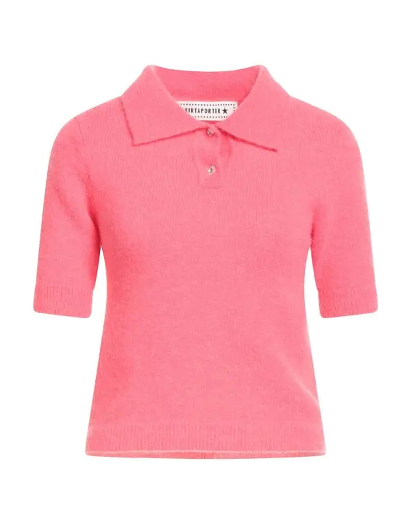 SHIRTAPORTER Knitted Polo Collar Top