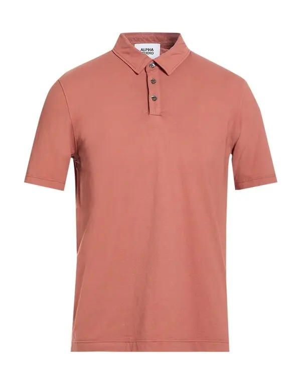 Alpha Studio Polo Shirt Size Cotton, Elastane - Brown
