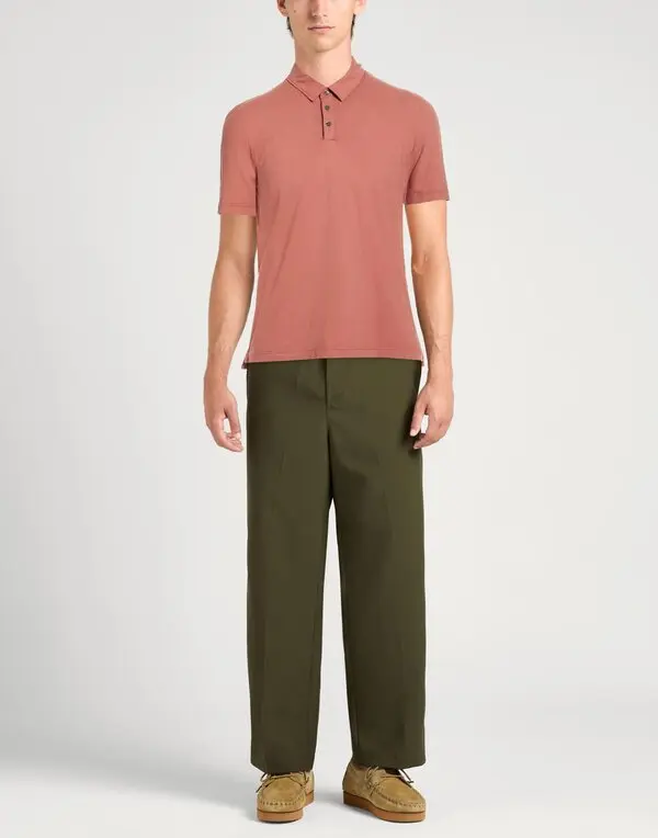 Alpha Studio Polo Shirt Size Cotton, Elastane - Brown