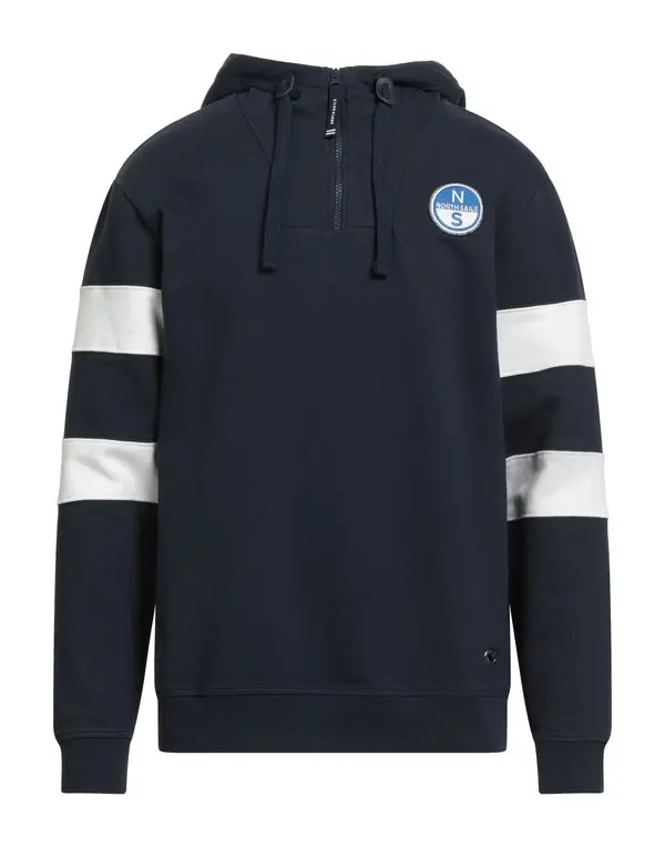 NORTH SAILS Cotton Hooded Sweatshirt - Navy