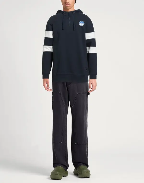 NORTH SAILS Cotton Hooded Sweatshirt - Navy
