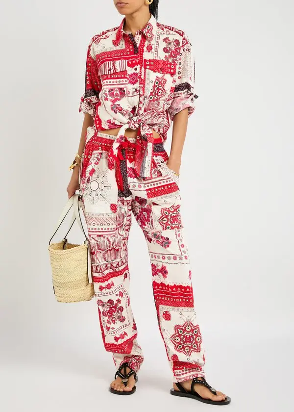 Isabel Marant Étoile Printed Cotton Trousers