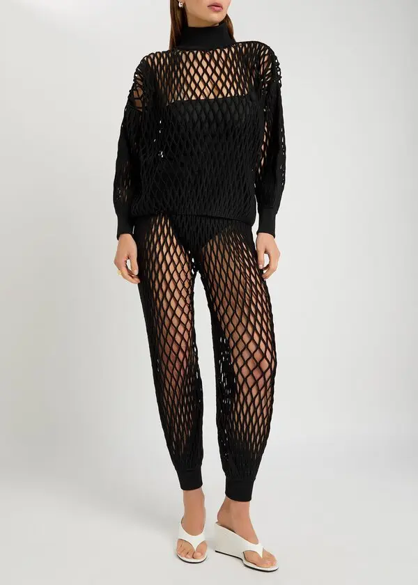 Alaïa Open-knit Stretch-jersey Trousers
