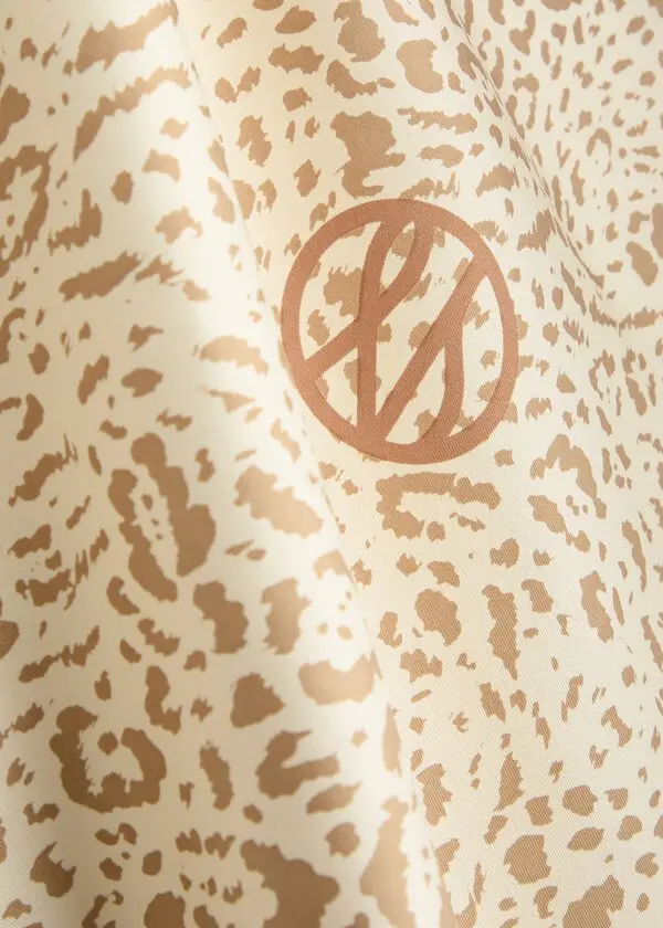 LESCARF Leopard-print Silk Scarf - Cream