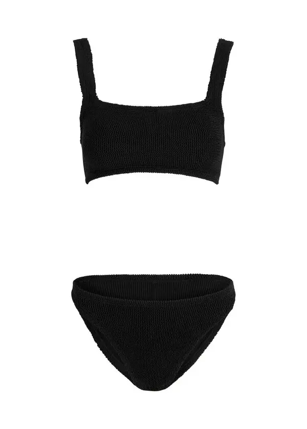 Hunza G Xandra Seersucker Bikini - Black