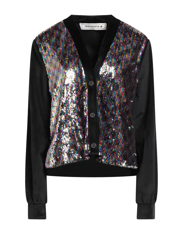 SHIRTAPORTER Solid Color Velvet Jacket - Black