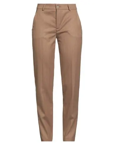 MANILA GRACE Pinstriped Tapered Pants - Camel