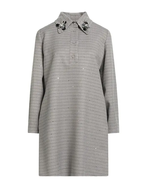 SHIRTAPORTER Mini Houndstooth Shirt Dress