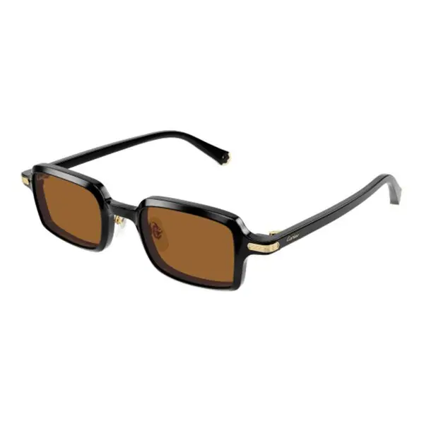 CARTIER Rectangle Sunglasses - Black