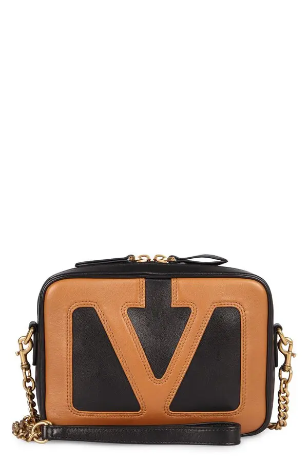 Valentino Garavani Viva Superstar Leather Messenger Bag - Black