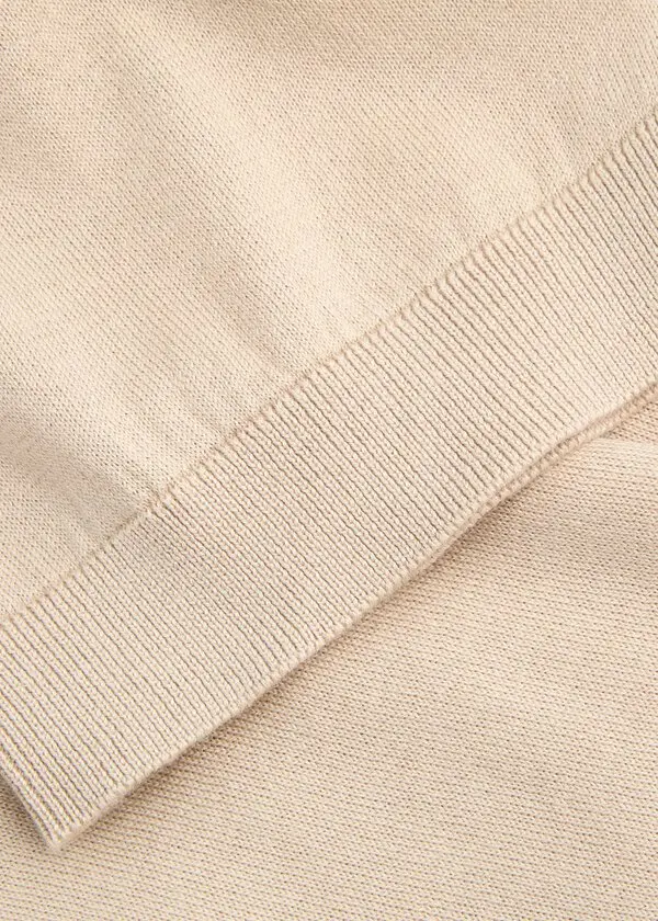 John Smedley Noah Wool Polo Shirt - Beige