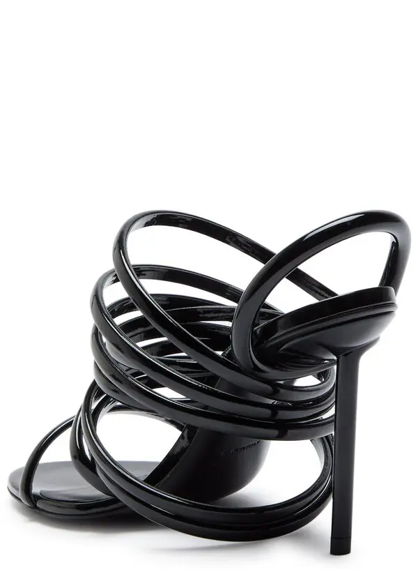 Alaïa Strappy Heeled Leather Sandals - Black