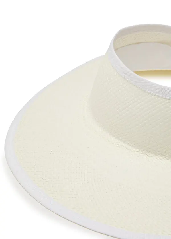 SENSI STUDIO Long Brim Straw Visor