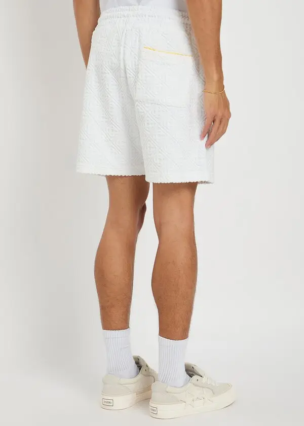 Casablanca Monogram Jacquard Towelling Cotton-blend Shorts