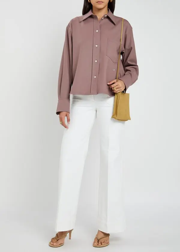 Victoria Beckham Twill Shirt - Mauve