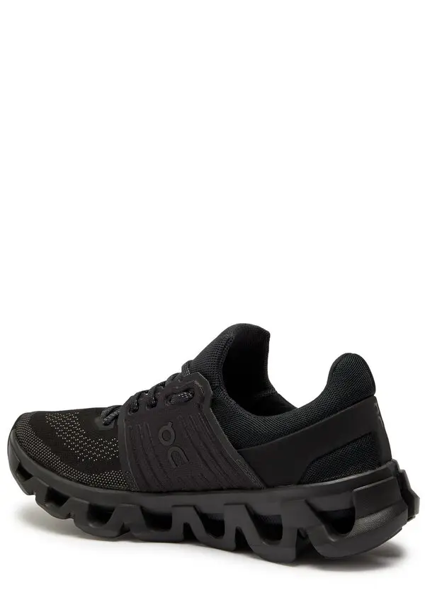 On Cloudswift X 4 Panelled Mesh-knit Sneakers - Black Grey