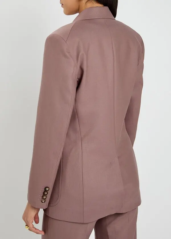 Victoria Beckham Twill Blazer - Mauve