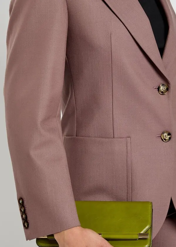 Victoria Beckham Twill Blazer - Mauve