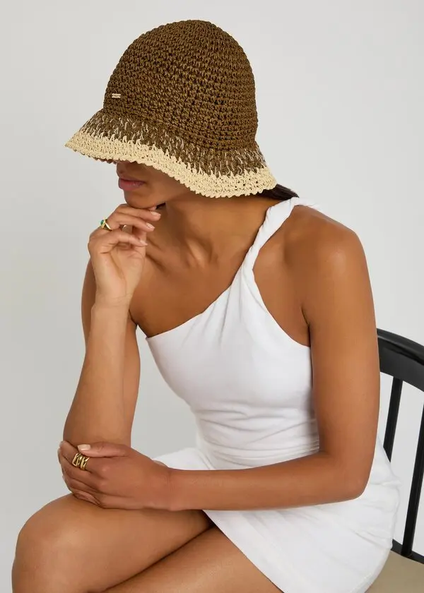 Eugenia Kim Bailey Straw Bucket Hat - Olive