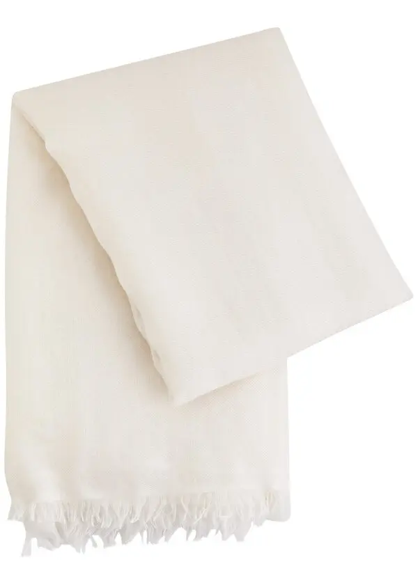 Denis Colomb Nuage Cashmere Scarf - White