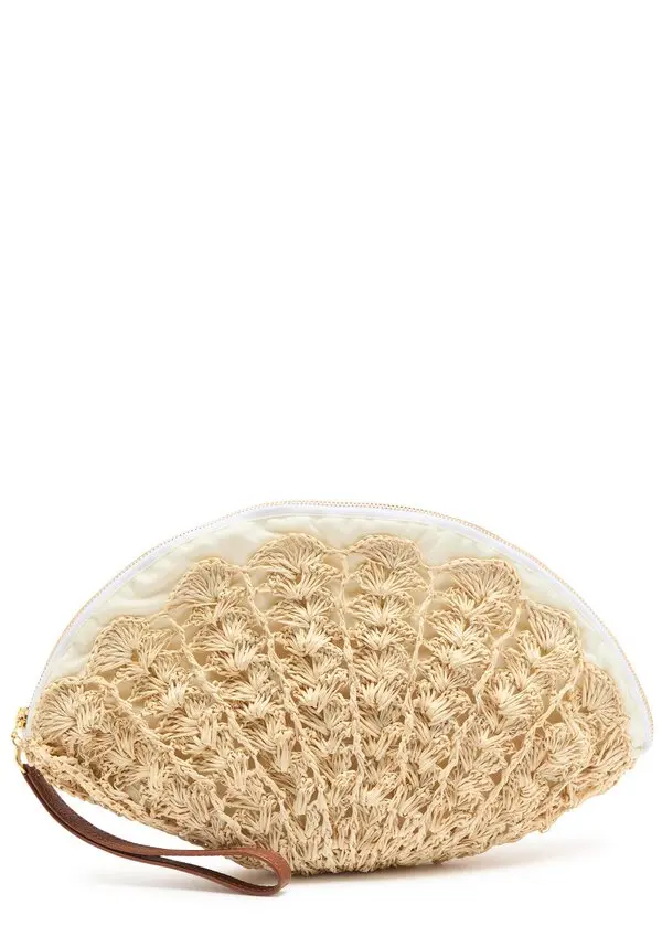 SENSI STUDIO Seashell Straw Clutch