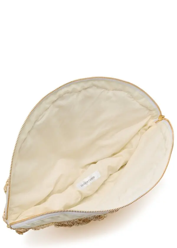 SENSI STUDIO Seashell Straw Clutch