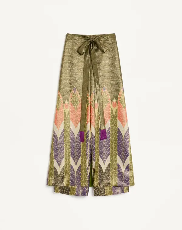 Valentino Garavani Lurex Voyage Imaginaire Printed Pants