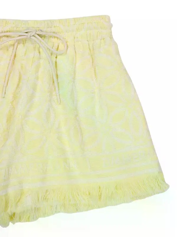 Zimmermann Coco Fringed Jacquard Shorts