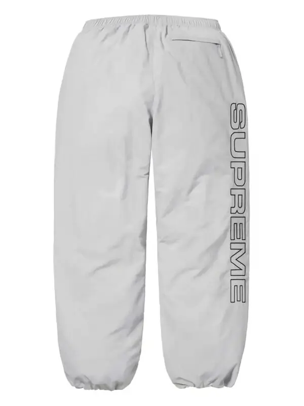 Supreme Spellout-Embroidered Track Pants - Grey | Editorialist