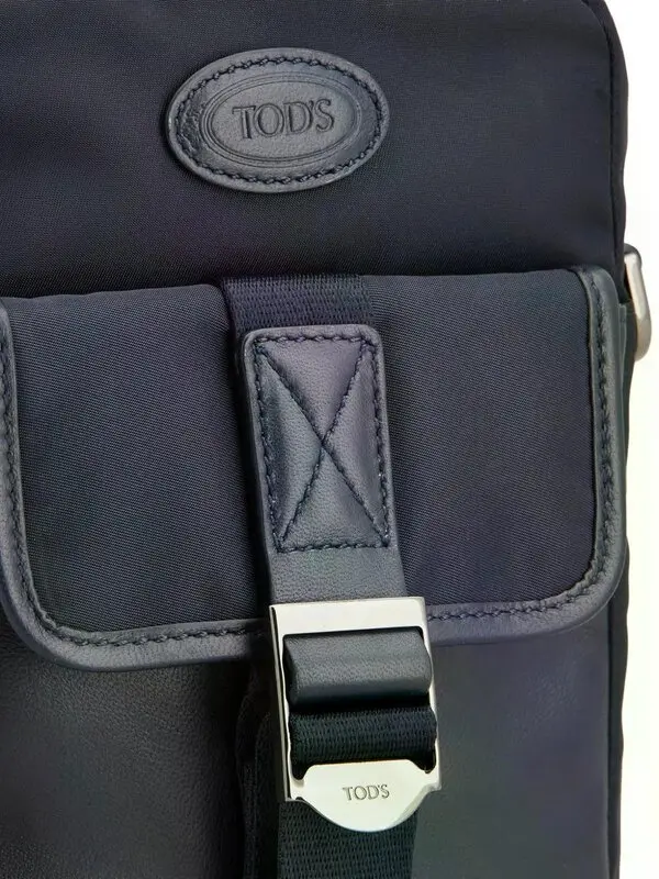 TOD'S Logo-appliqué Messenger Bag - Blue
