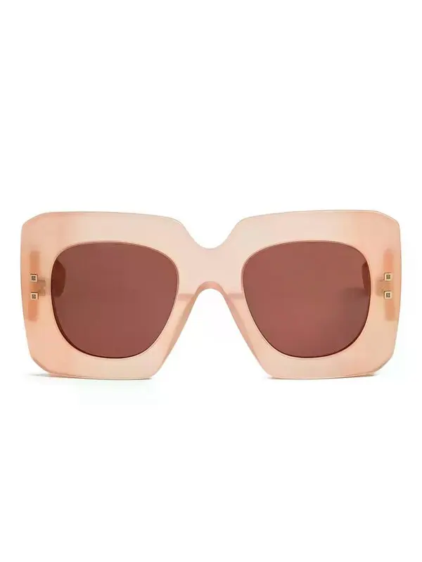 Balmain Logo-engraved Sunglasses - Pink