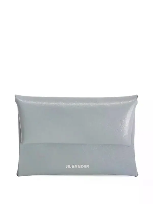 JIL SANDER Leather Coin Purse - Grey