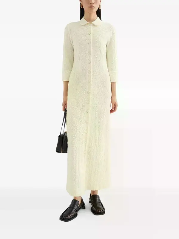 JIL SANDER Floral-embellished Maxi Dress - Neutrals