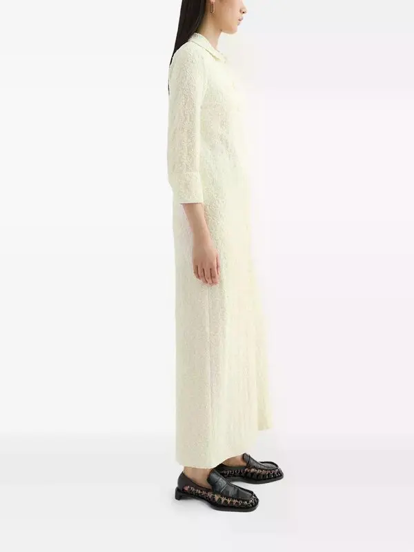 JIL SANDER Floral-embellished Maxi Dress - Neutrals
