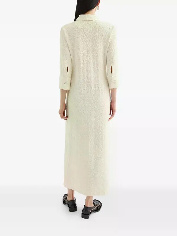 JIL SANDER Floral-embellished Maxi Dress - Neutrals