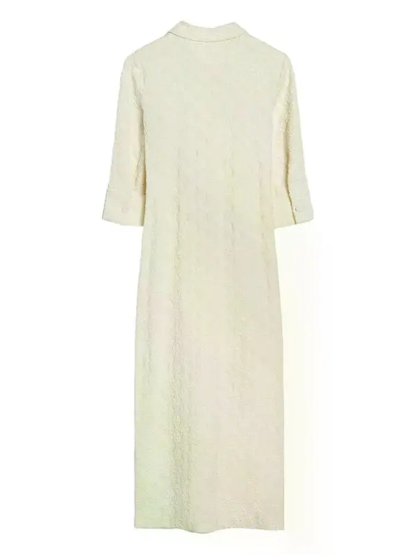 JIL SANDER Floral-embellished Maxi Dress - Neutrals