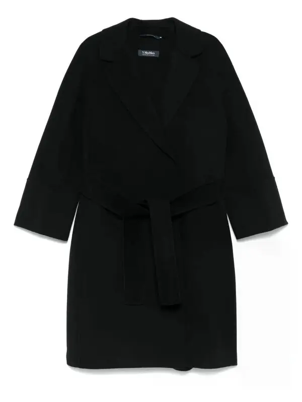 Max Mara Arona Wool Coat - Black