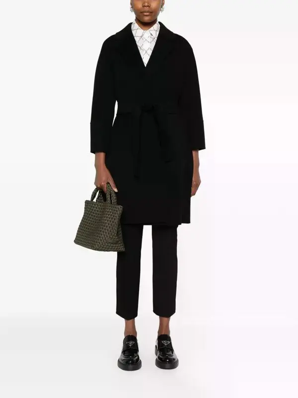Max Mara Arona Wool Coat - Black