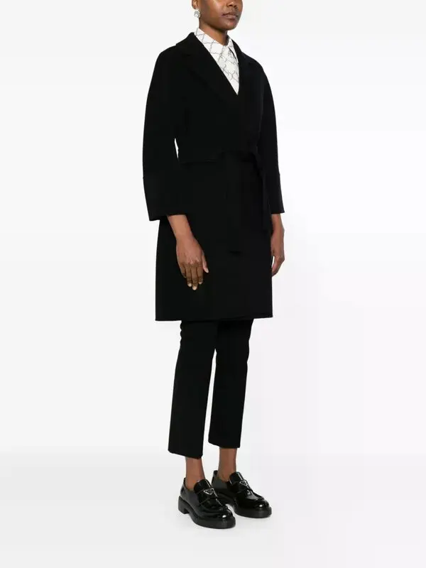 Max Mara Arona Wool Coat - Black