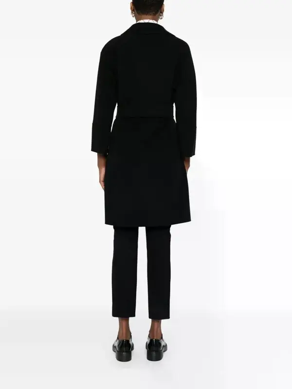 Max Mara Arona Wool Coat - Black
