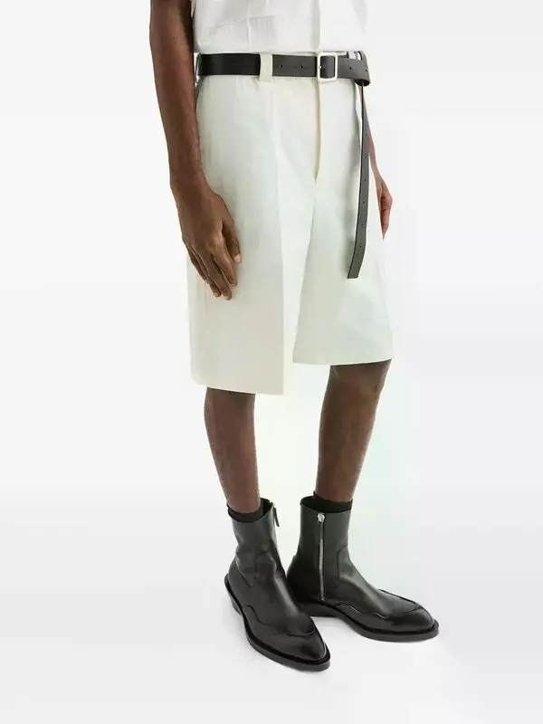 JIL SANDER Cotton Belted Shorts