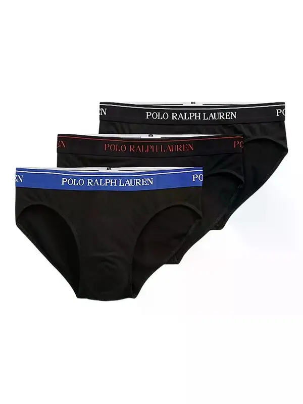 Polo Ralph Lauren Three-pack Cotton Briefs - Black