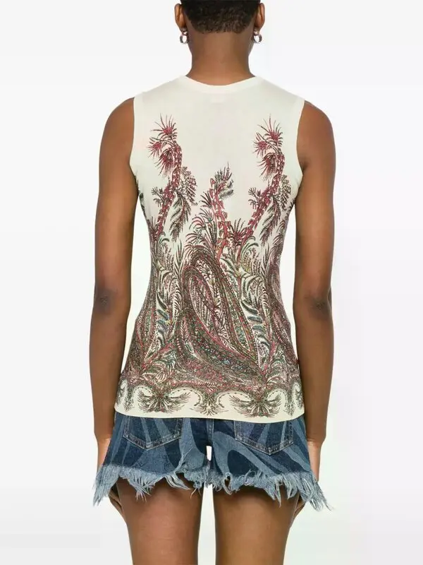 Etro Paisley-print Top - Neutrals