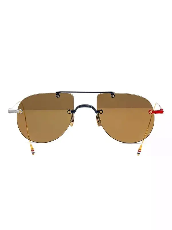 Thom Browne Pilot-frame Sunglasses - Gold