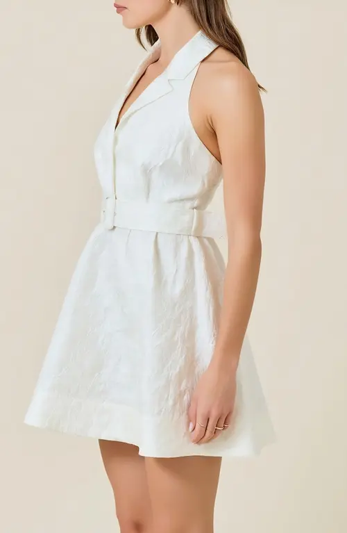 MODENAIRE Halter Blazer Mini Dress