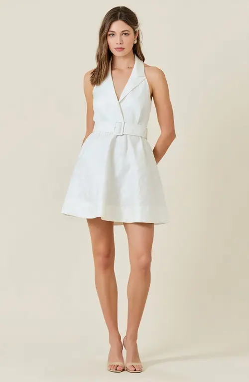MODENAIRE Halter Blazer Mini Dress