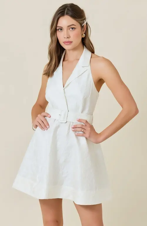 MODENAIRE Halter Blazer Mini Dress